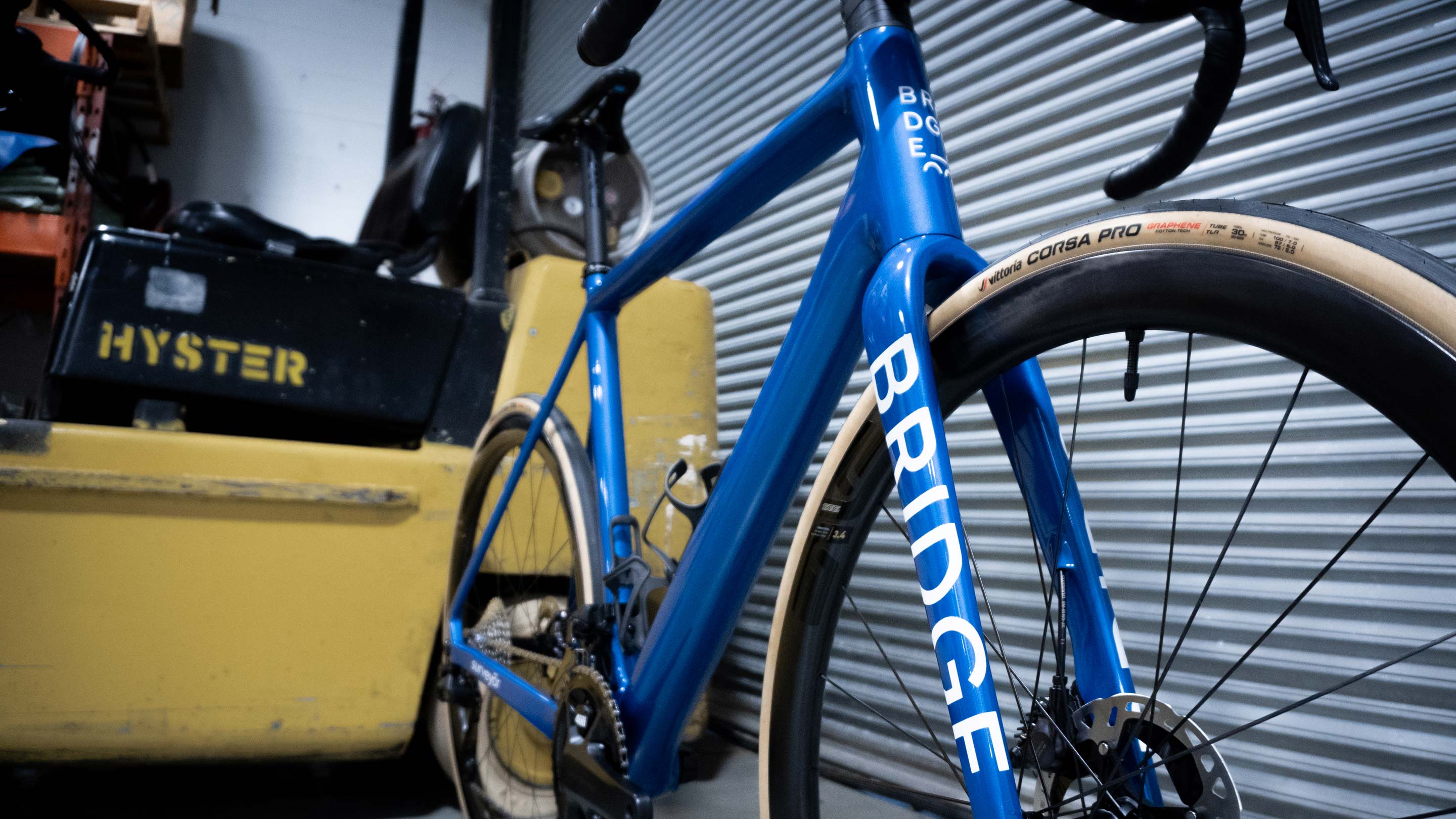 NEW BIKE DAY - BLUE & WHITE – BRIDGE Bike Works
